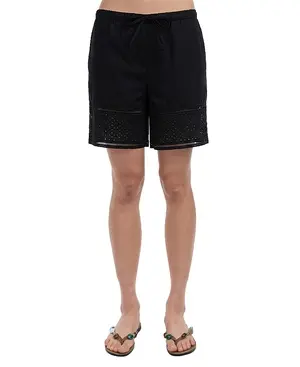 ELLE COLLECTION Lace Inset Short - Black