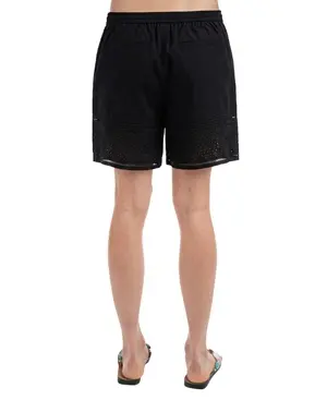 ELLE COLLECTION Lace Inset Short - Black