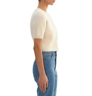LAMARQUE Kendra Cropped Alpaca Blend Cardigan Sweater