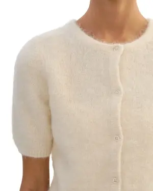 LAMARQUE Kendra Cropped Alpaca Blend Cardigan Sweater