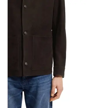 BOSS C-mandrian Leather Jacket - Open Brown