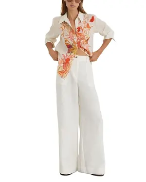 REISS Cilia Button Front Shirt