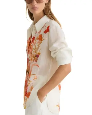 REISS Cilia Button Front Shirt