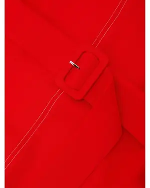 REISS Belted Short Sleeve Midi Dress
