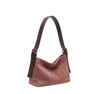 JUAN-JO Croc Effect Suede Cross Body Bag