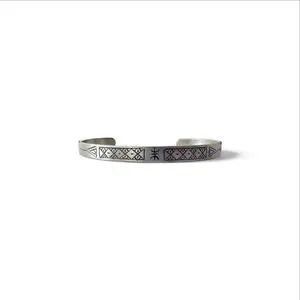 ORIAKU STUDIO Akal Engraved Bracelet Minimalist Adjustable Color Handcrafted In Morocco