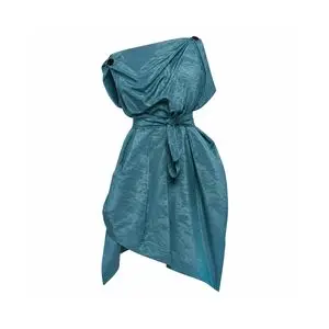 STUART TREVOR Taffeta Pirate Dress - Blue