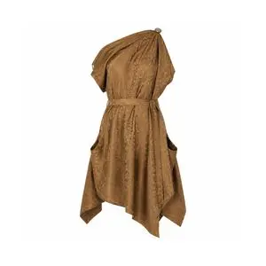 STUART TREVOR Antique Jacquard William Morris Pirate Dress - Gold
