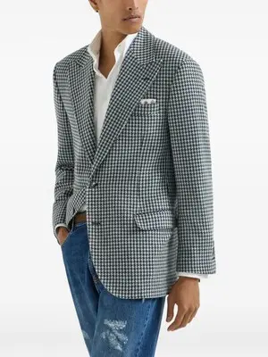Brunello Cucinelli Cashmere Single-breasted Jacket - Blue