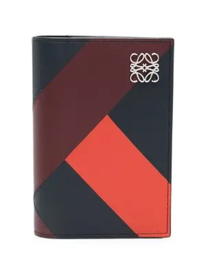 Loewe Anagram Leather Passport Case - Blue