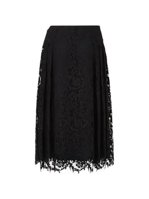Fendi Macramé Lace Midi Skirt