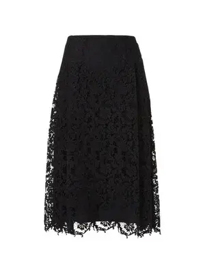 Fendi Macramé Lace Midi Skirt