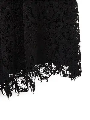 Fendi Macramé Lace Midi Skirt