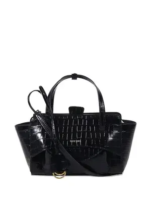HIDESINS Flap Small Leather Tote - Black