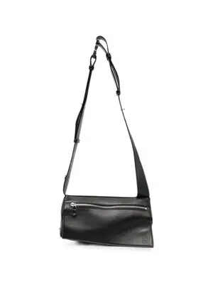 Loewe Featherlight Leather Sling Bag - Black