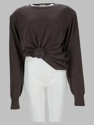 Magda Butrym Wool Pullover Sweater - Brown
