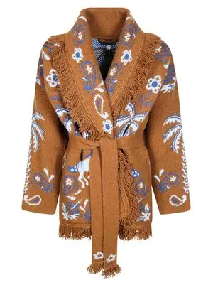 Alanui Island Roots Foulard-style Cardigan - Marrone