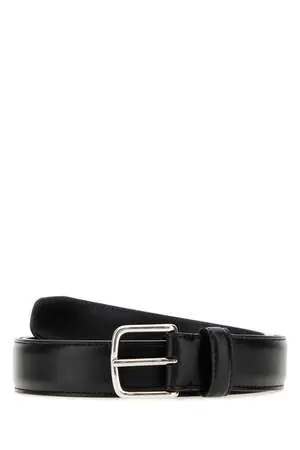 THE ROW 3.5 Cm Leather Belt - Black