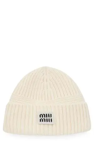 Miu Miu Cashmere And Virgin Wool Knit Cap