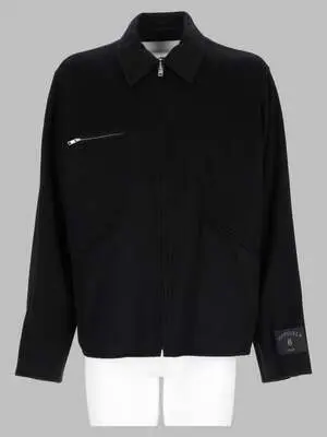 MAISON MARGIELA Wool Zip-up Jacket With Shirt Collar