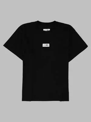 MAISON MARGIELA Logo Patch Cotton T-shirt - Black