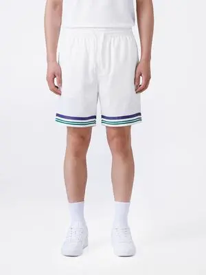 Casablanca Monogram Silk Shorts - White