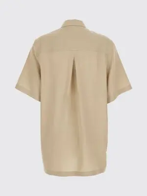 TOTEME Relaxed Fit Wool And Viscose Blend Polo Shirt - Beige