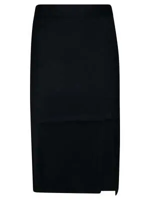 Andamane Melania Split Midi Skirt - Nero