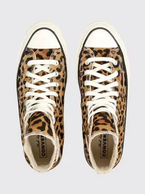 CONVERSE Chuck 70 Animal Print Pony-hair Leather High-top Sneakers - Brown