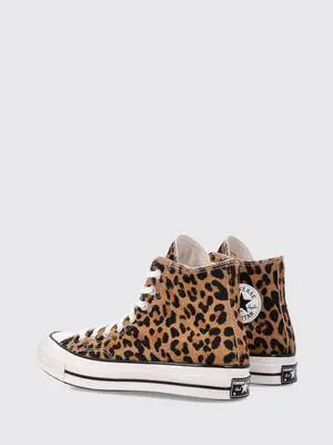 CONVERSE Chuck 70 Animal Print Pony-hair Leather High-top Sneakers - Brown