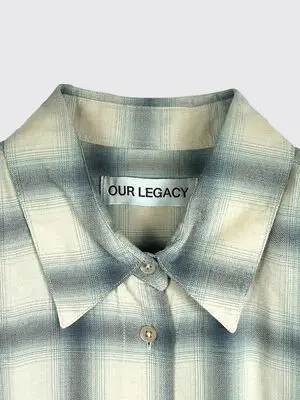 Our Legacy Long-sleeved Check-pattern Viscose Shirt