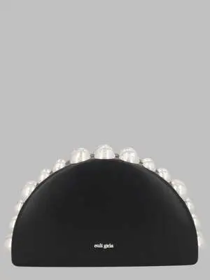 Cult Gaia Embellished Half-moon Clutch