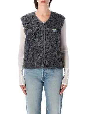 American Vintage Sherpa Fleece Vest - Antrachite