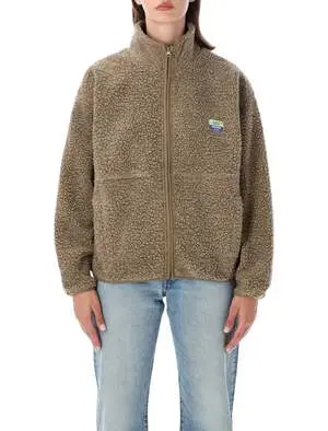 American Vintage Teddy Fleece Zip Jacket - Beige
