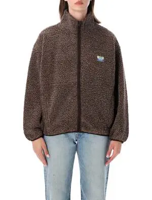 American Vintage Teddy Fleece Zip Jacket - Marrone
