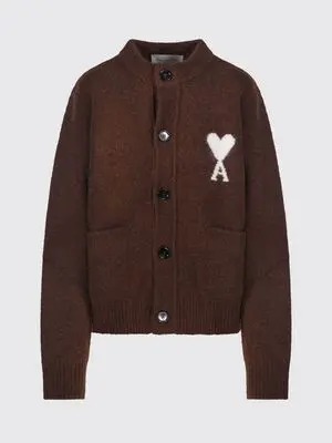 AMI Paris Relaxed Fit Wool And Alpaca Blend Cardigan