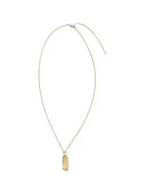 AMI Paris Ribbed Pendant Necklace - Gold