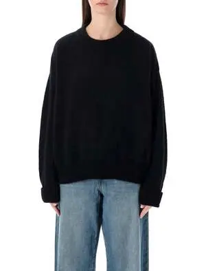 American Vintage Oversized Crewneck Sweater - Nero