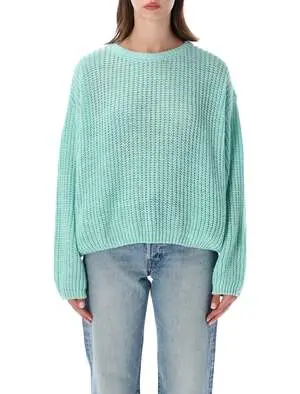 American Vintage Oversized Crewneck Sweater - Turquoise