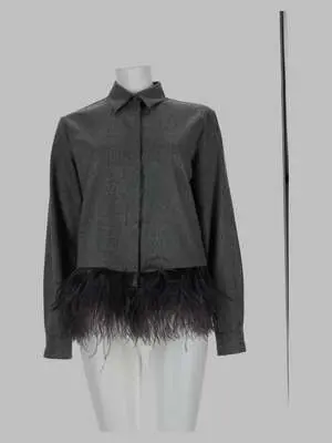 Fabiana Filippi Feather Hem Wool-blend Shirt