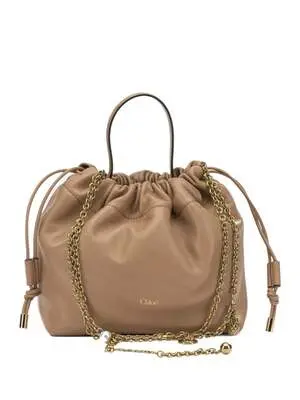 Chloé Leather Drawstring Crossbody Bag