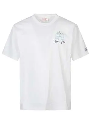MC2 SAINT BARTH Graphic Crew Neck T-shirt - White