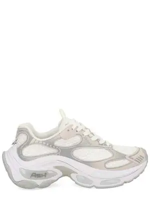 Ash Chunky Mesh Lace-up Sneakers - White