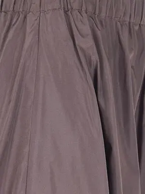 PAROSH High-waisted Flared Midi Skirt P.a.r.o.s.h. In Technical Fabric