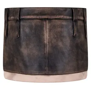 Miu Miu Leather Mini Skirt