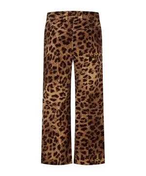 Chloé Leopard Print Casual Pants