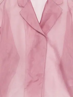 Antonelli Firenze Sheer Lapel Cropped Shirt