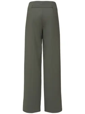 DION LEE Interlock Compact Wool Blend Wide Pants