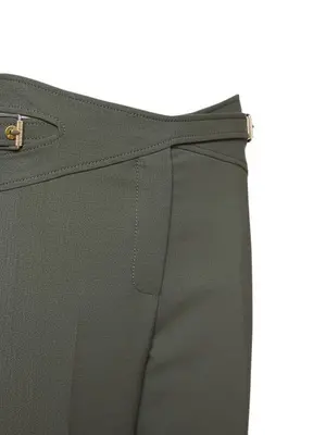 DION LEE Interlock Compact Wool Blend Wide Pants