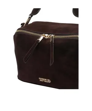 Essentiel Antwerp Bobby Suede Mini Shoulder Bag - Brown